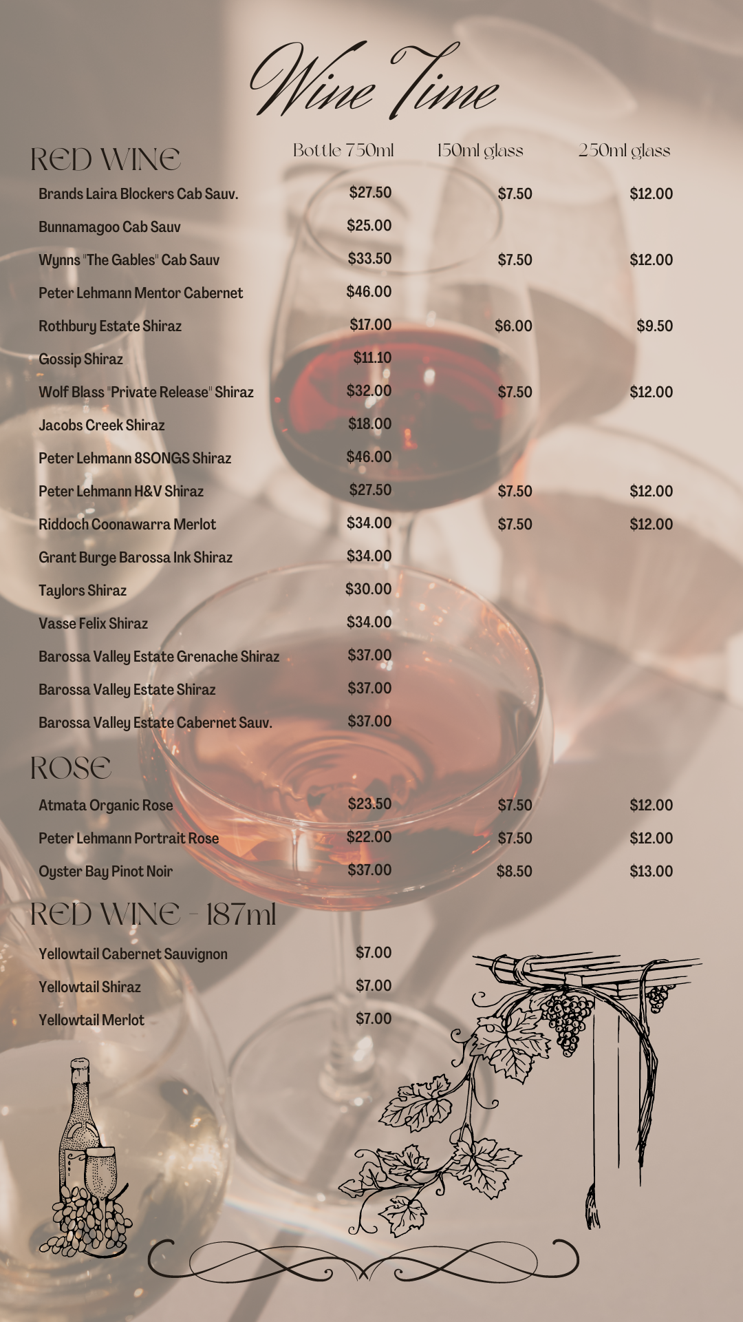 Drinks - Picton Bowling Club